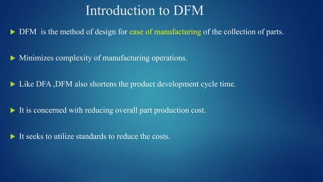 Dfma | PPTX | Mechanical and Industrial Engineering Industry | Industries