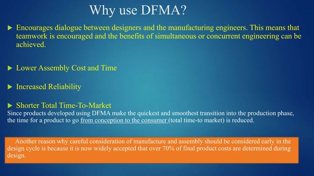 Dfma | PPTX | Mechanical and Industrial Engineering Industry | Industries