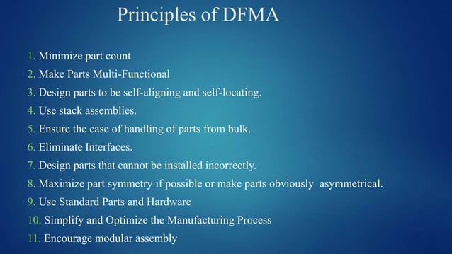 Dfma | PPTX | Mechanical and Industrial Engineering Industry | Industries