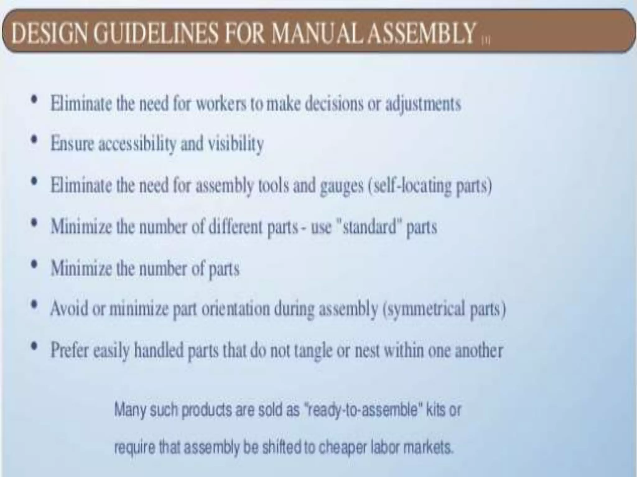 Design of Assembly Methods | PPT