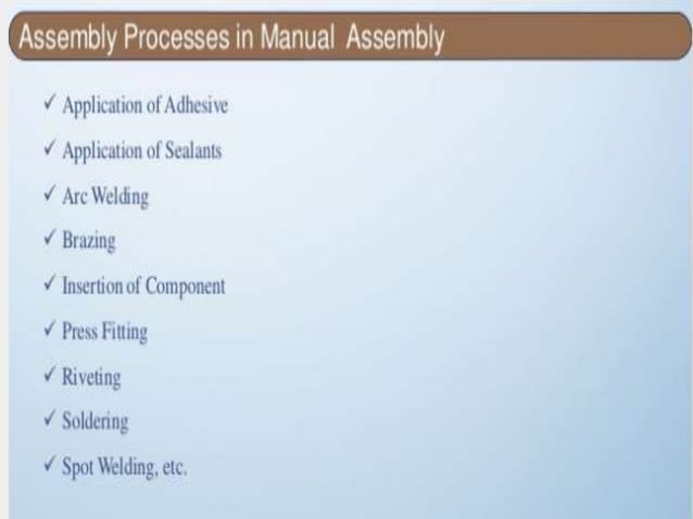 Design of Assembly Methods | PPT