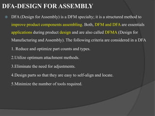 Dfma as the tool for concurrent engineering | PPTX
