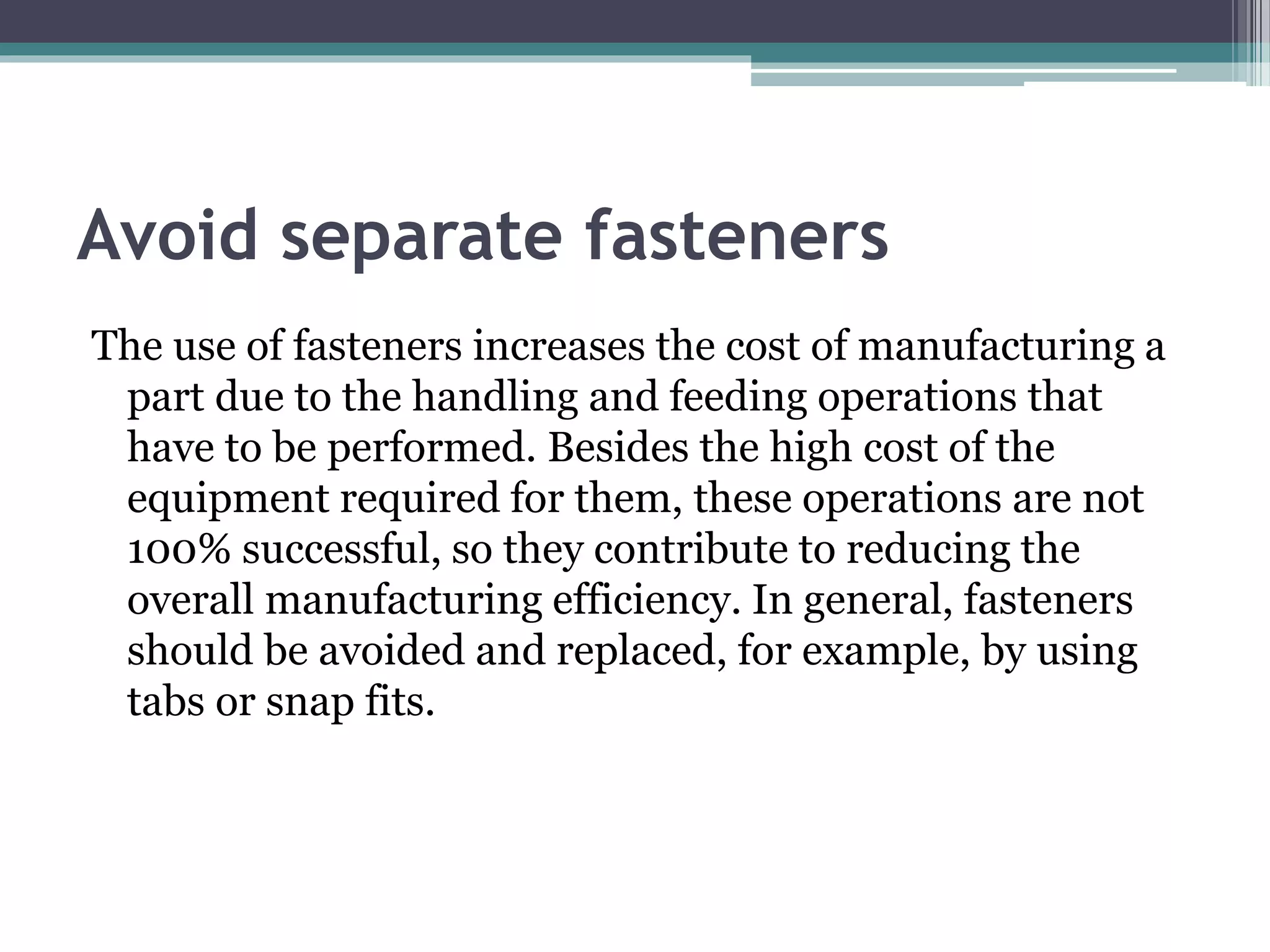 DFMA design for manufacturing and assembly | PPTX