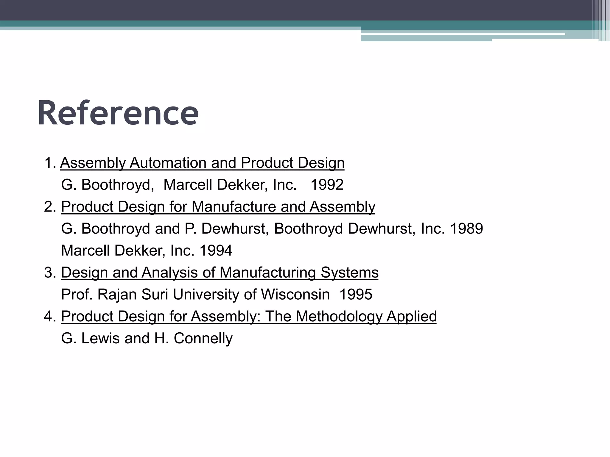 DFMA design for manufacturing and assembly | PPTX