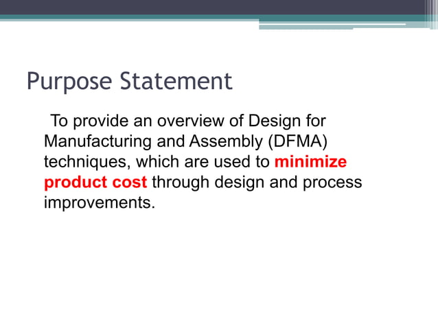 DFMA design for manufacturing and assembly | PPTX | Mechanical and ...