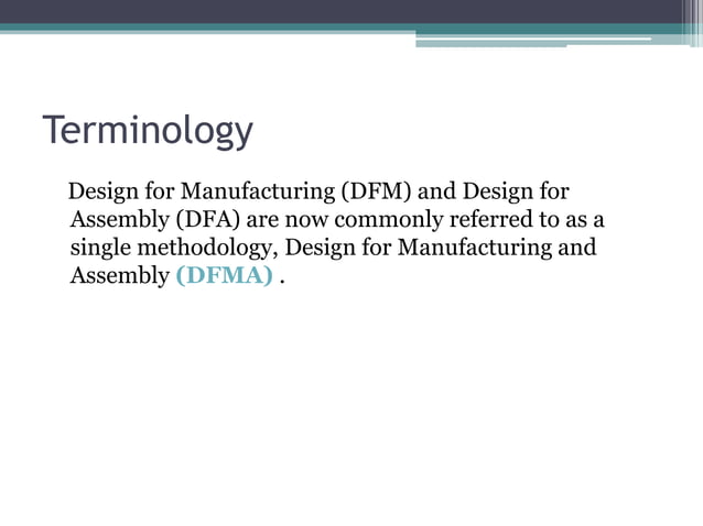 DFMA design for manufacturing and assembly | PPTX | Mechanical and ...
