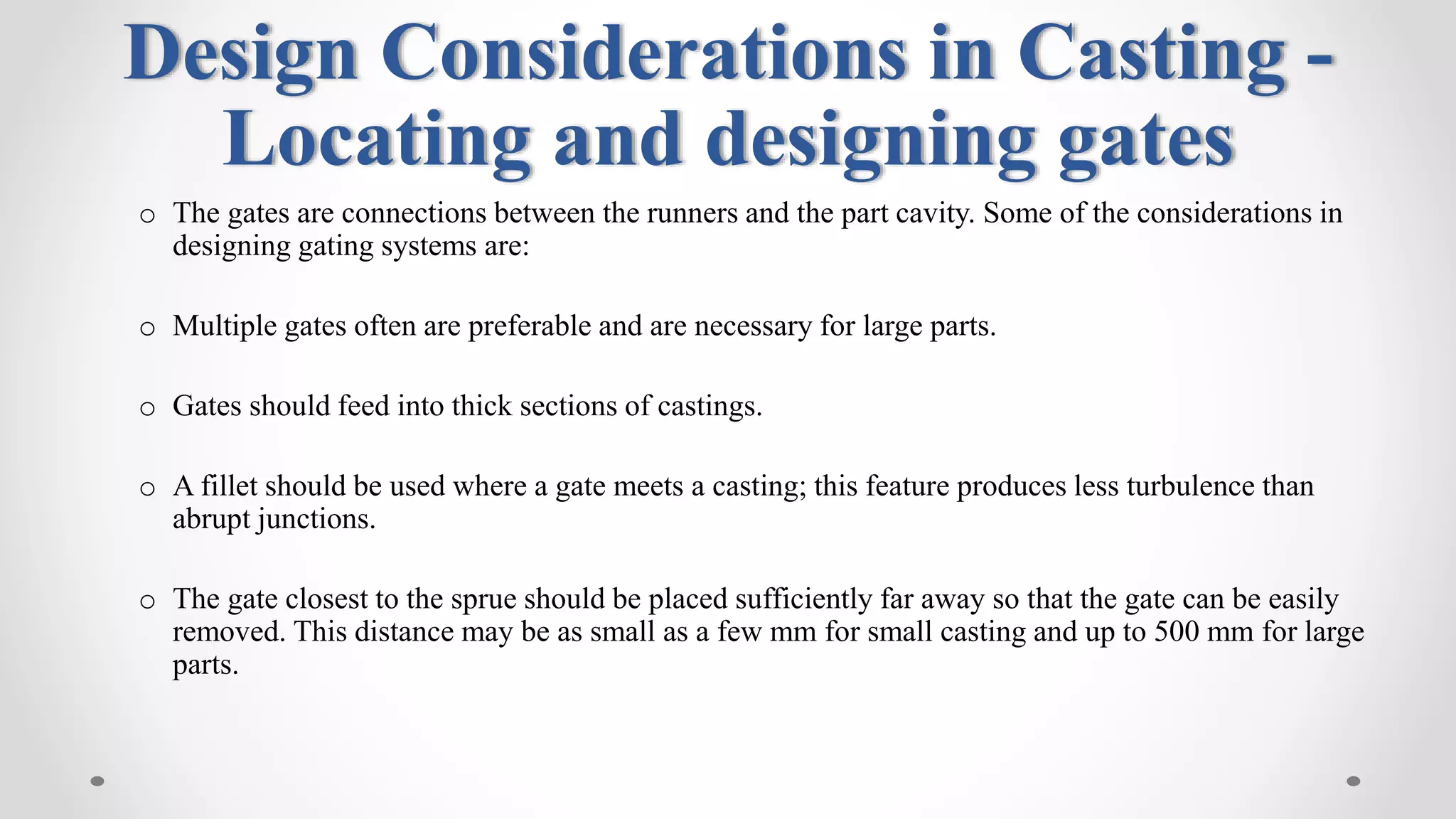 Design of castings and selection of the parting line | PPTX