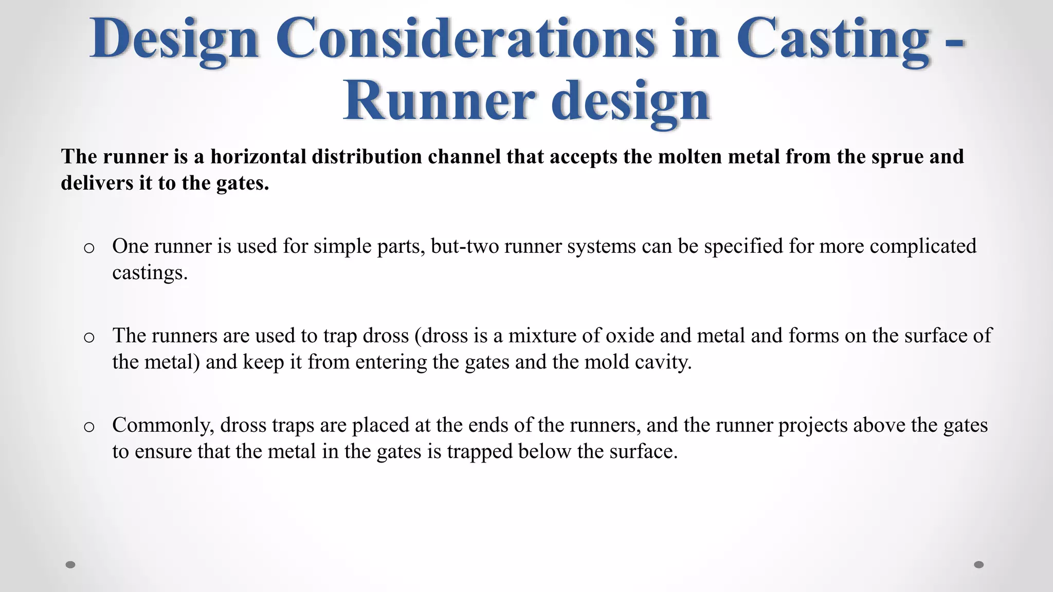 Design of castings and selection of the parting line | PPTX