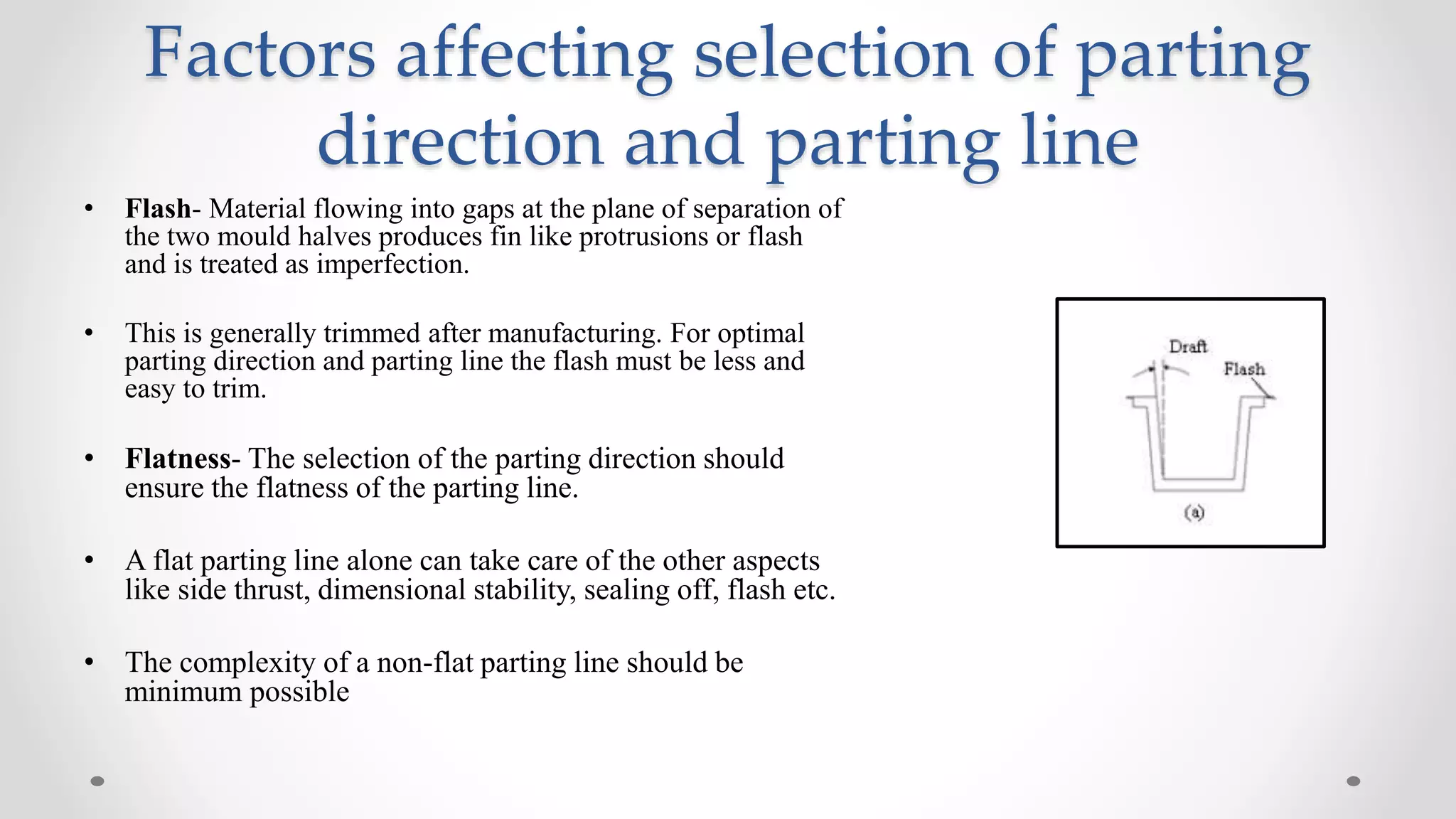 Design of castings and selection of the parting line | PPTX