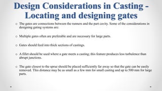Design of castings and selection of the parting line | PPTX