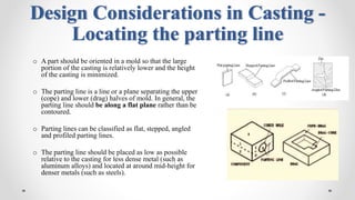 Design of castings and selection of the parting line | PPTX