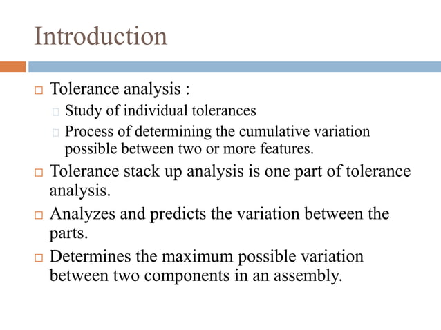 tolerance stack up analysis | PPTX