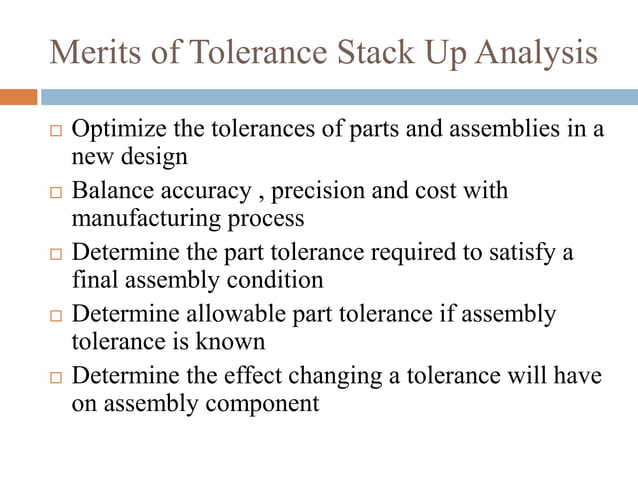 tolerance stack up analysis | PPTX