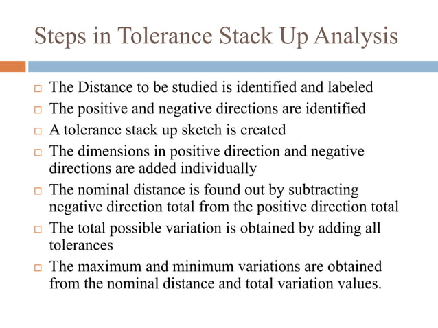 tolerance stack up analysis | PPTX