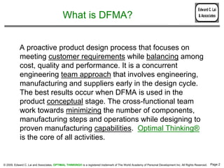 Design for Manufacturing and Assembly | PDF