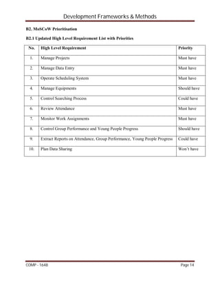 Development Frameworks and Methods (University of Greenwich BIT Coursework) by Nay Linn Ko | PDF