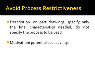 DFM Design Principles | PPT
