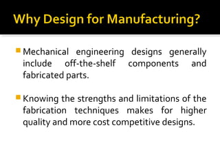 DFM Design Principles | PPT