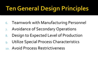 DFM Design Principles | PPT