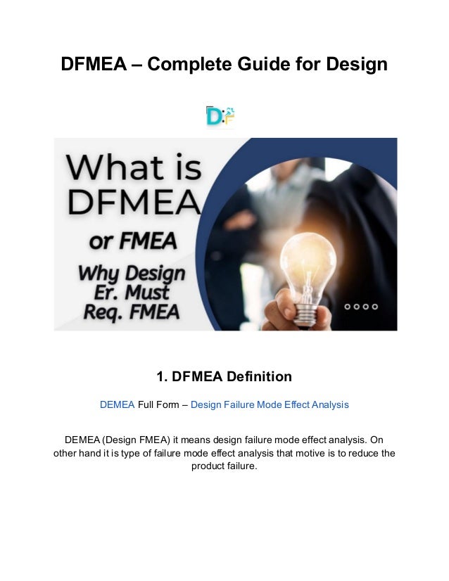 DFMEA – Complete Guide for Design.pdf