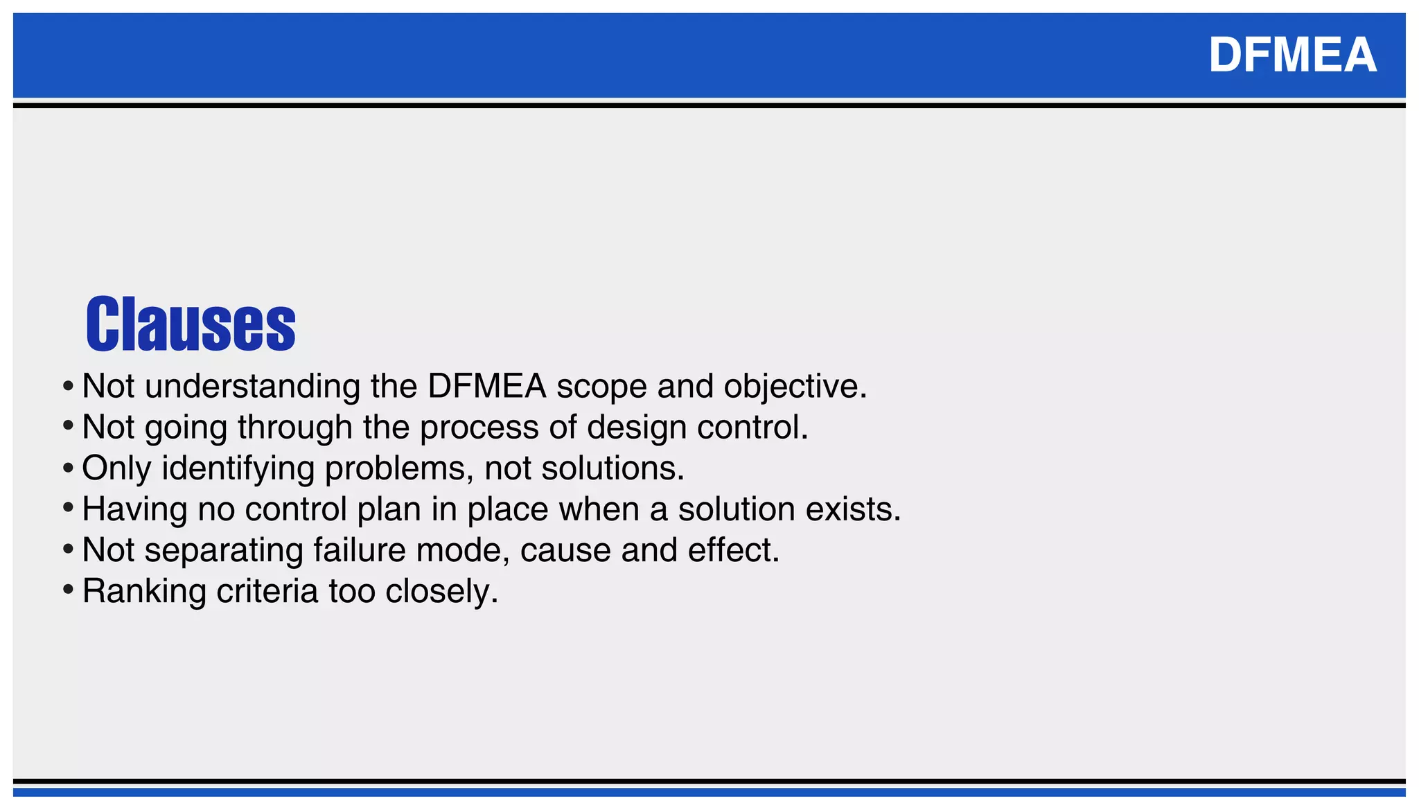PPT ON DESIGN FAILURE MODE AND EFFECT ANALYSIS (DFMEA) | PDF
