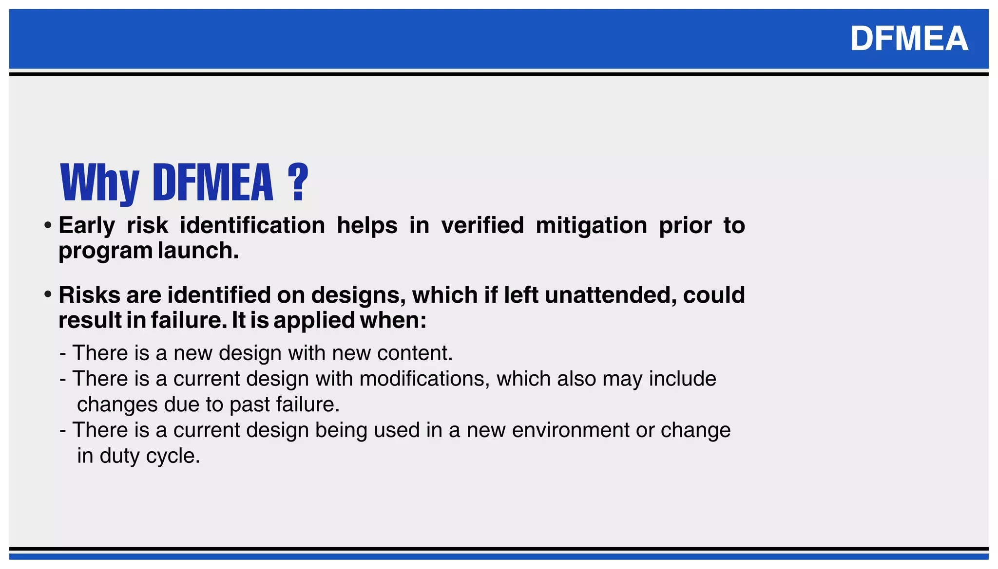 PPT ON DESIGN FAILURE MODE AND EFFECT ANALYSIS (DFMEA) | PDF