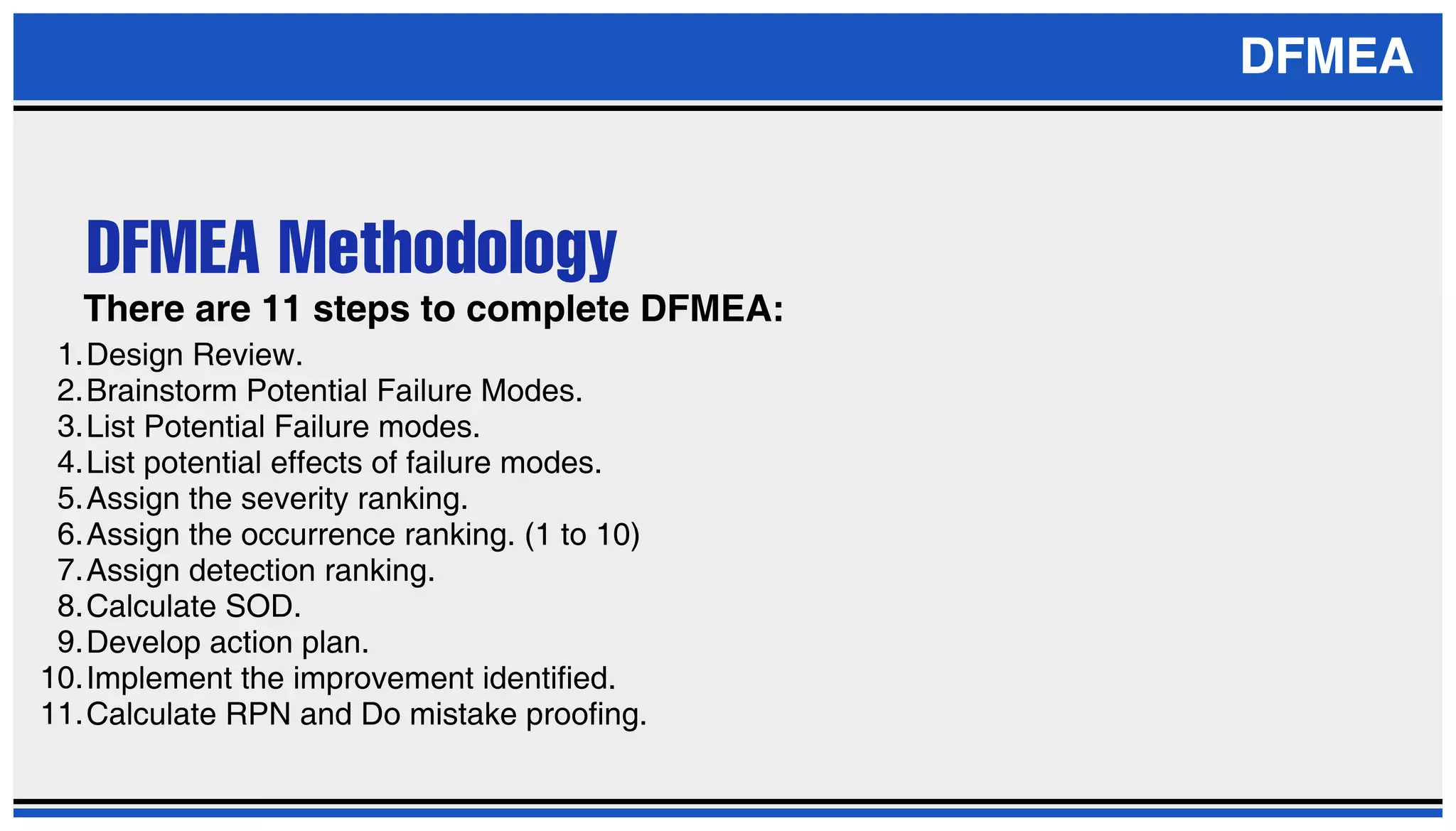 PPT ON DESIGN FAILURE MODE AND EFFECT ANALYSIS (DFMEA) | PDF