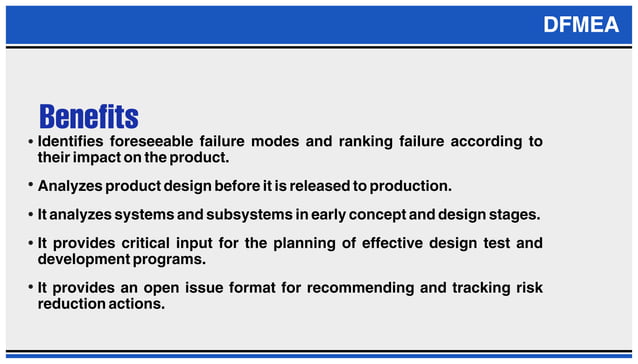 PPT ON DESIGN FAILURE MODE AND EFFECT ANALYSIS (DFMEA) | PDF