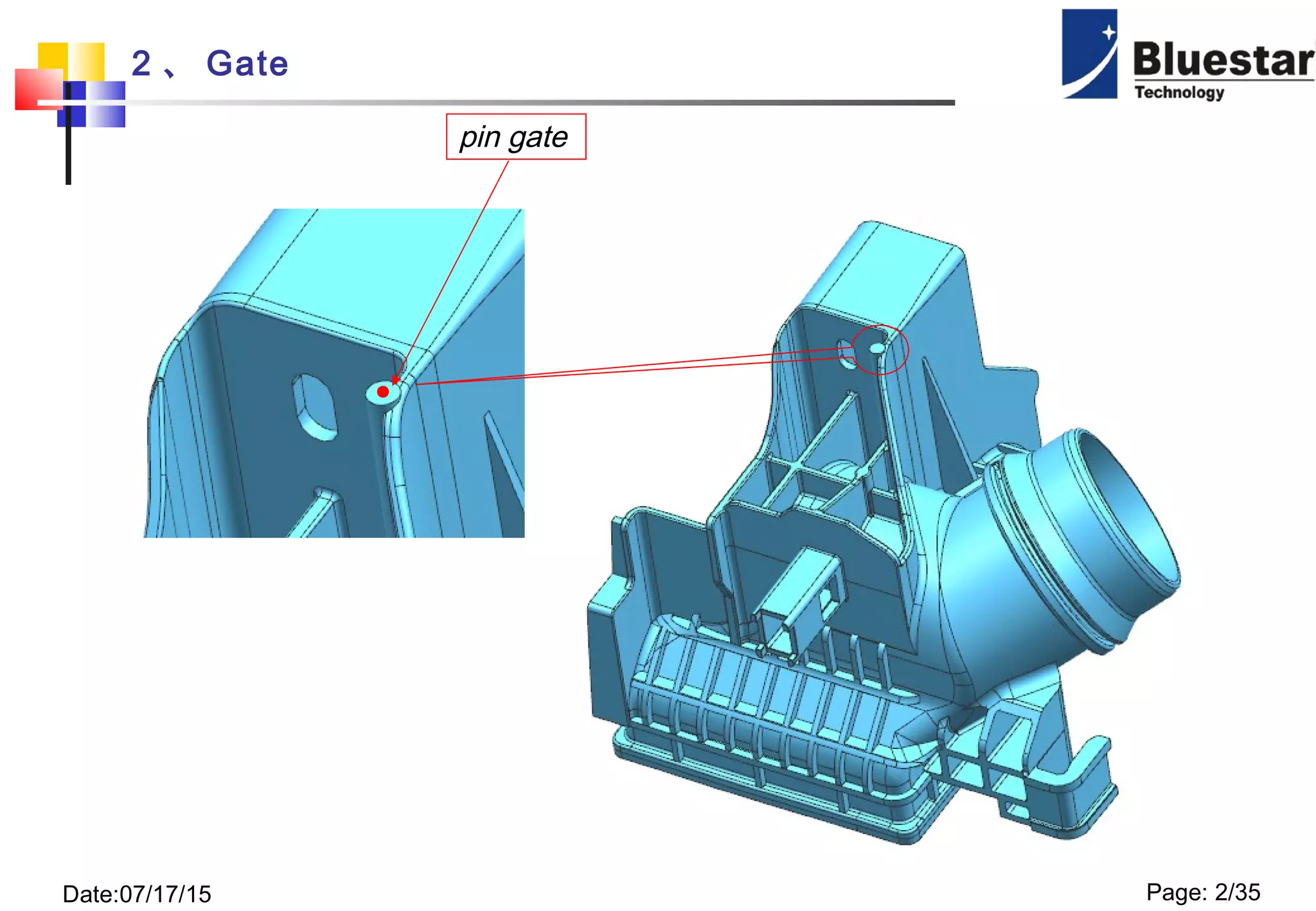 DFM (design for manufacturing) example bluestar mould - automotive mold ...