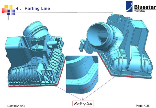 DFM (design for manufacturing) example bluestar mould - automotive mold ...