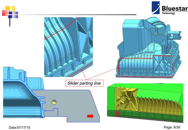 DFM (design for manufacturing) example bluestar mould - automotive mold ...