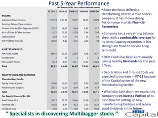 Dfm foods hbj capital | PDF
