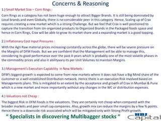 Dfm foods hbj capital | PDF