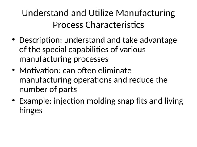 Design for Manufacturing-Design for Manufacturing | PPT
