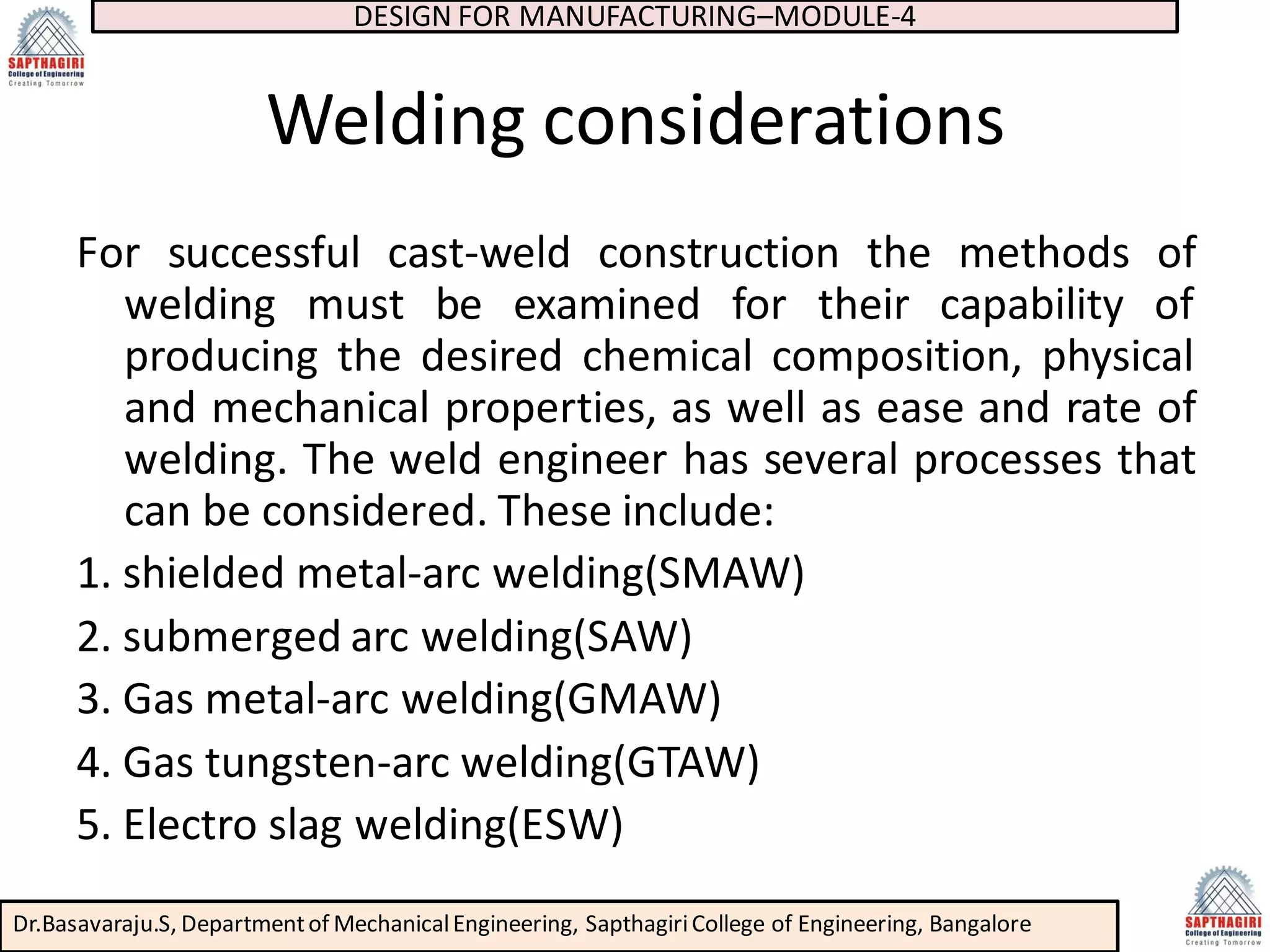 Design for Manufacturing-Module 4 | PDF