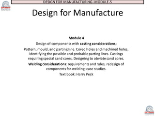 Design for Manufacturing-Module 4 | PDF