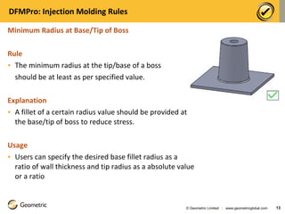 DFMPro For Injection Molding Oct09 | PPT