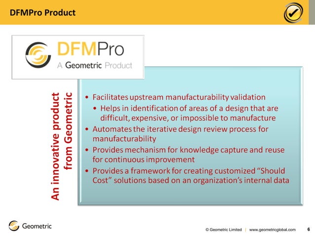 DFMPro For Injection Molding Oct09 | PPT