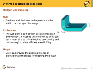 DFMPro For Injection Molding Oct09 | PPT | Technology & Computing