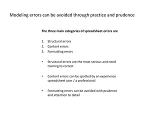 Spreadsheet Errors -- Jonathan | PPTX | Technology & Computing