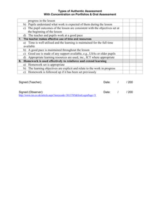 Observation sheet for teachers | DOCX
