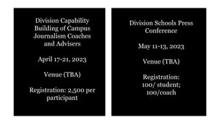 Division Festival of Talents SY 2022-2023 | PPTX