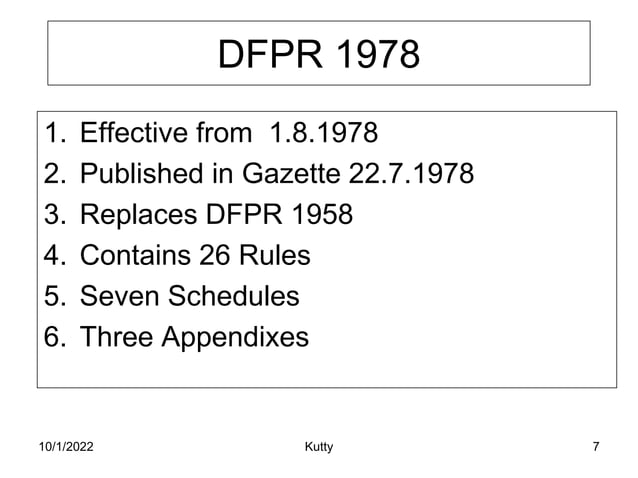 DFPR 1978 (Revised )June 20.PPT