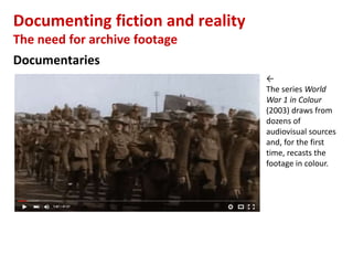 Documenting fiction and reality | PPTX