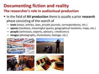 Documenting fiction and reality | PPTX