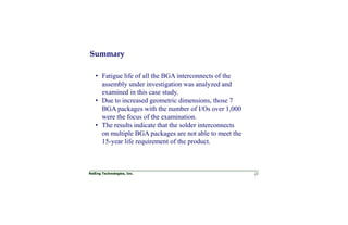 DFR a case study using a physics of failure | PPT