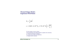 DFR a case study using a physics of failure | PPT