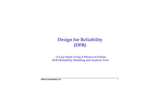 DFR a case study using a physics of failure | PDF | Physics | Science