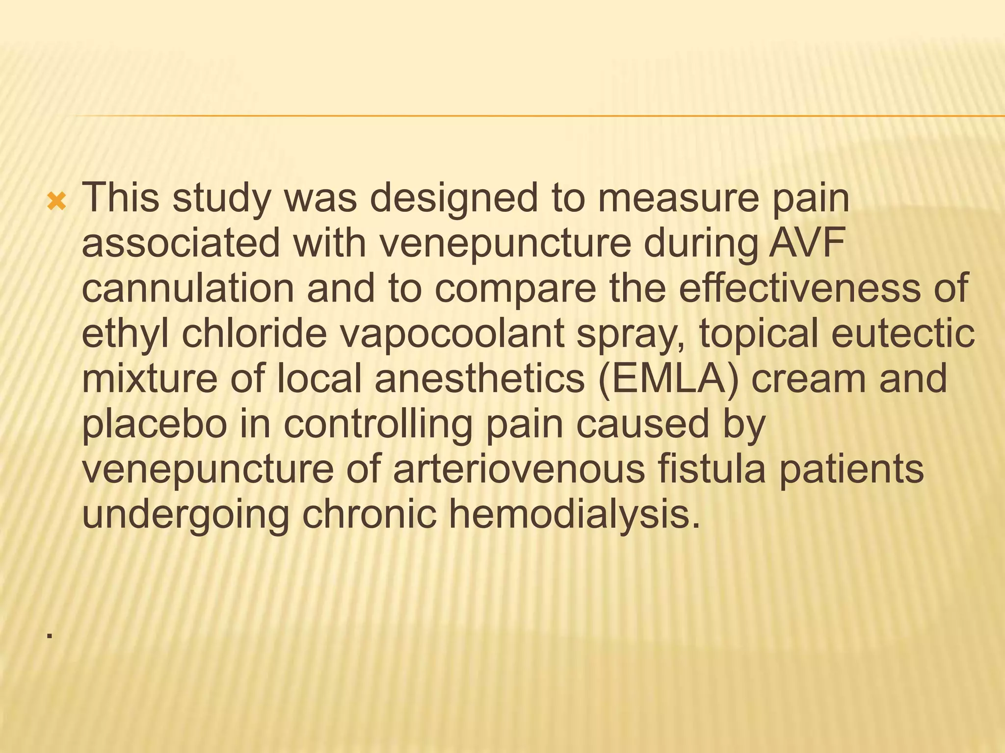 Vapocoolant spray vs. lidocaine prilocaine cream for reducing the pain ...