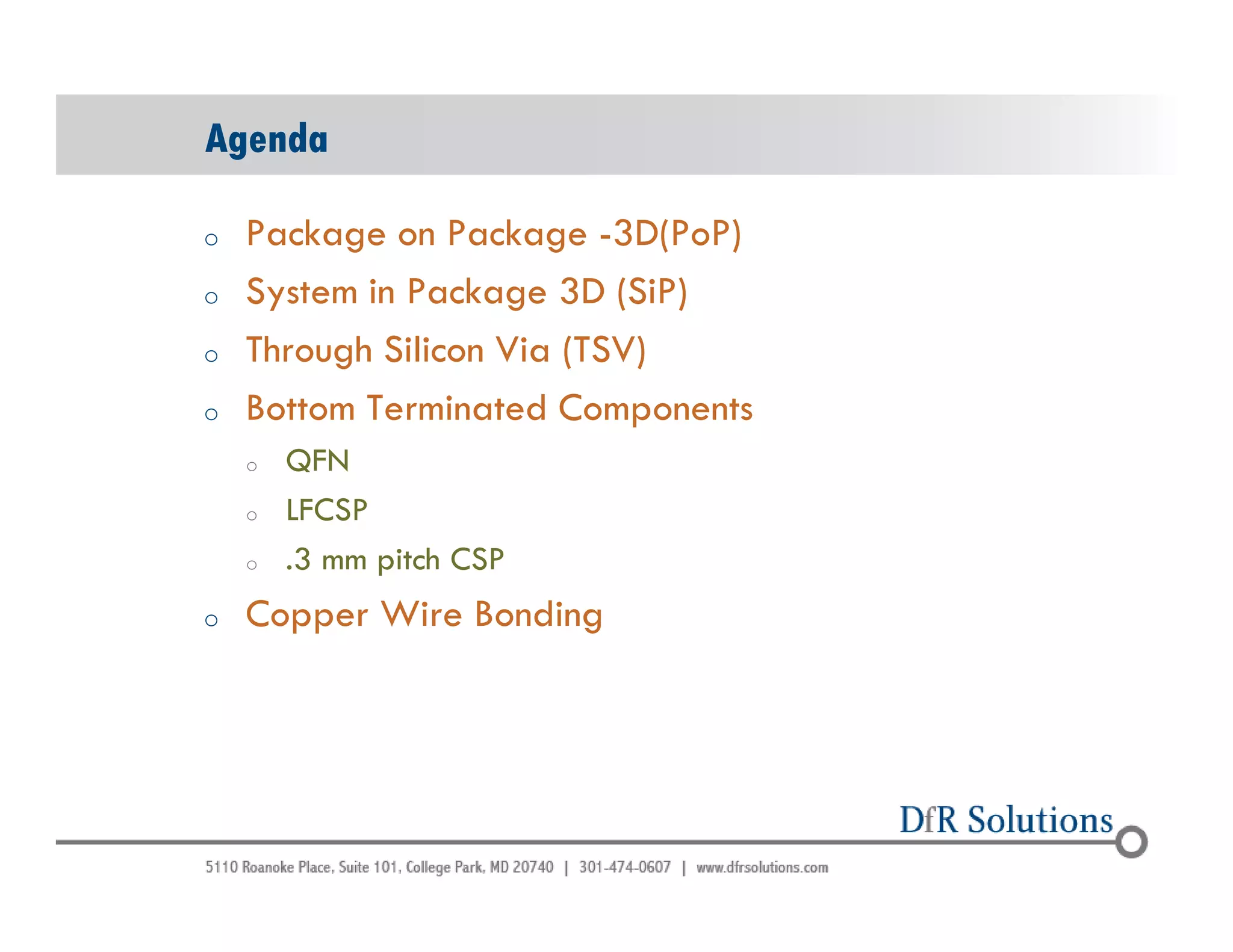 DfR Advanced Packaging | PDF